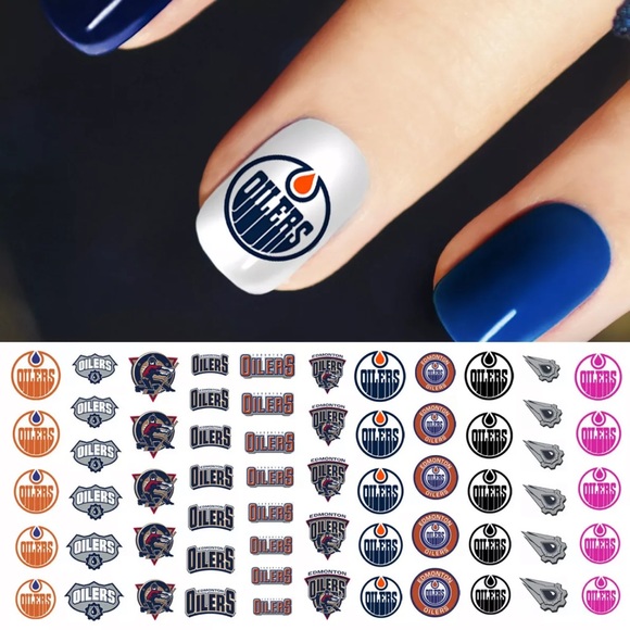 Makeup | Bogo6 Edmonton Oilers Hockey Nail Art Decals Nhl | Poshmark
